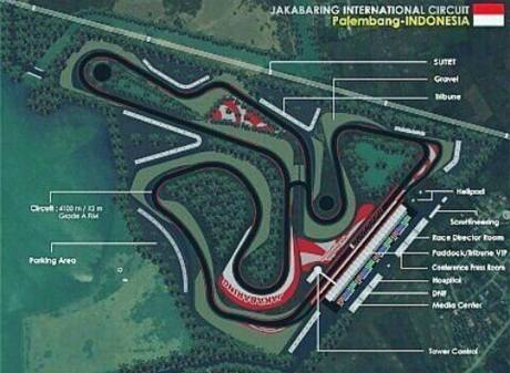 Beredar Layout Sirkuit Internasional Jakabaring di Palembang. Sirkuit ...